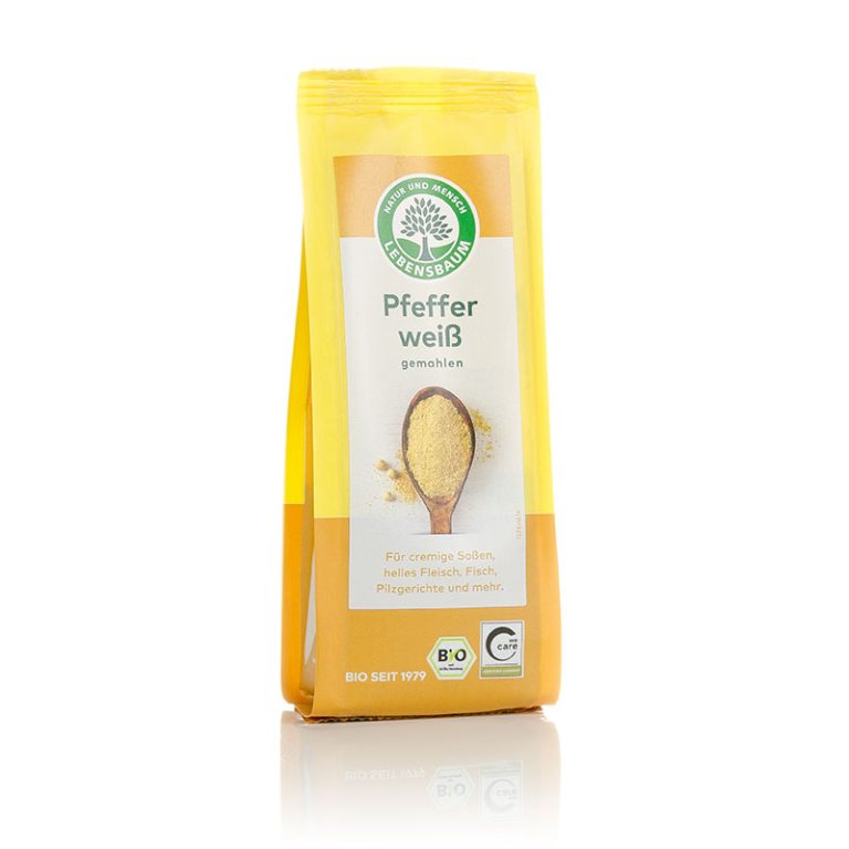 Bio Pfeffer weiß gemahlen, Lebensbaum 50g kaufen - Mühlenlädle Onlineshop